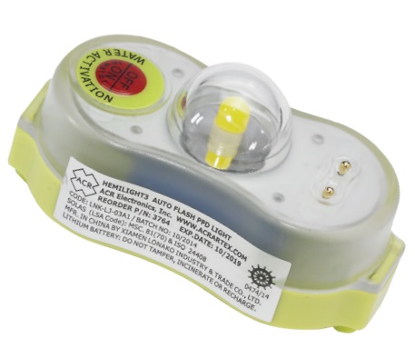 ACR HemiLight™3 MED and SOLAS Life Jacket Light Pelayaran Transportasi ...