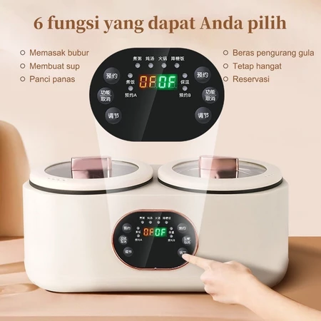 Mini Panci Listrik Multifungsi 6-in-1 & Double Pot Steamer & Portable ...